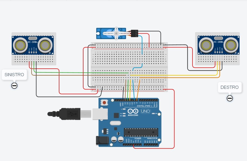 Arduino Realizzazione Di Un Parcheggio Con 2 Sensori Di Prossimità E Un Servomotore Scarpone