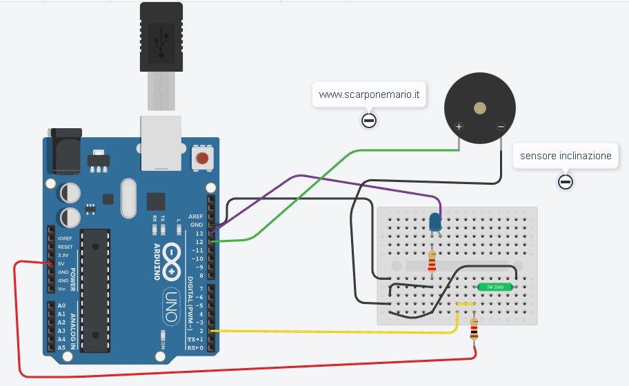 SENSORE DI INCLINAZIONE (o tilt ball switch) CON ARDUINO - Scarpone Mario